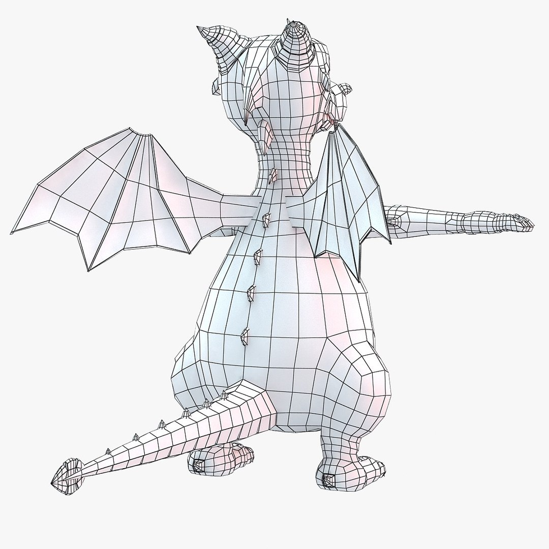 3d Draco Dragon Rigged Model