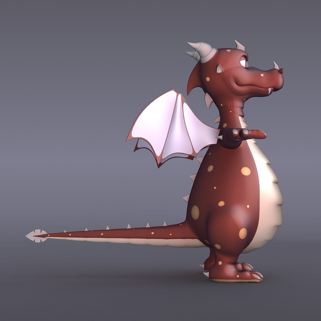 3d Draco Dragon Rigged Model