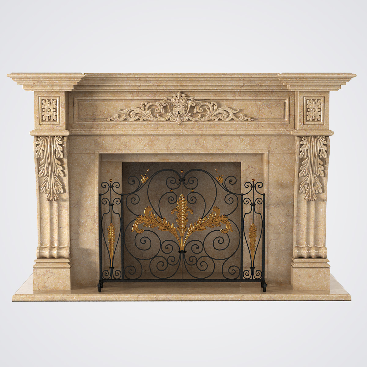 max marble fireplace