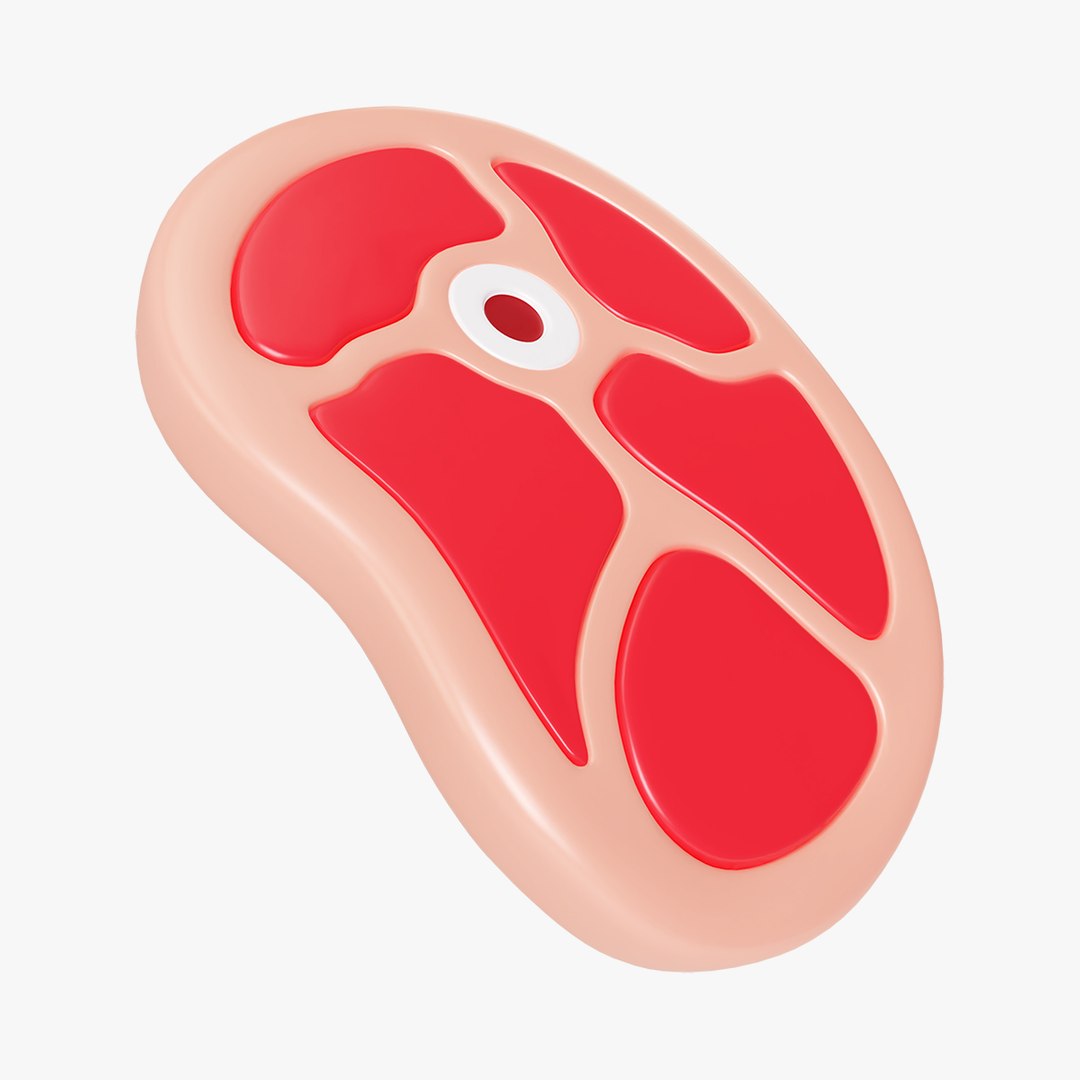 Cartoon Raw Meat 3D model - TurboSquid 1960778