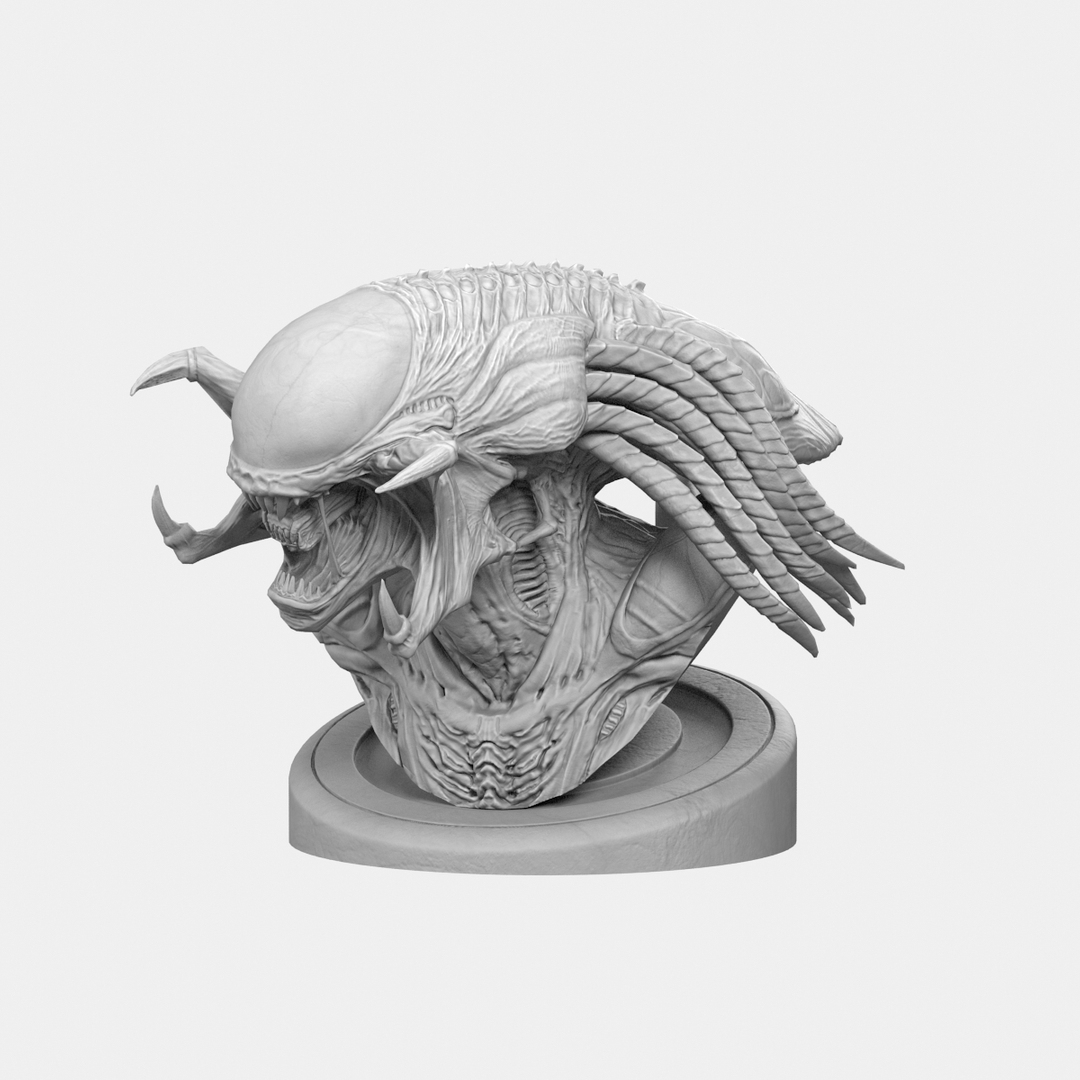 3d model predalien bust