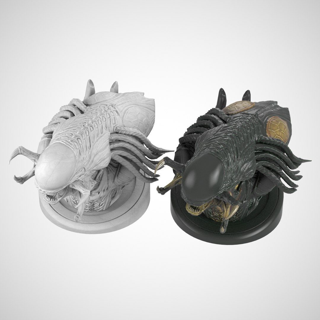 3d model predalien bust