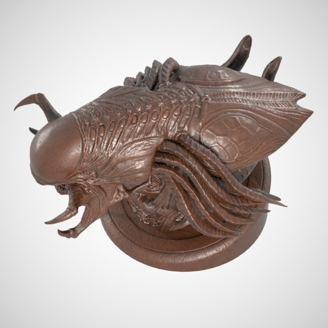 3d model predalien bust