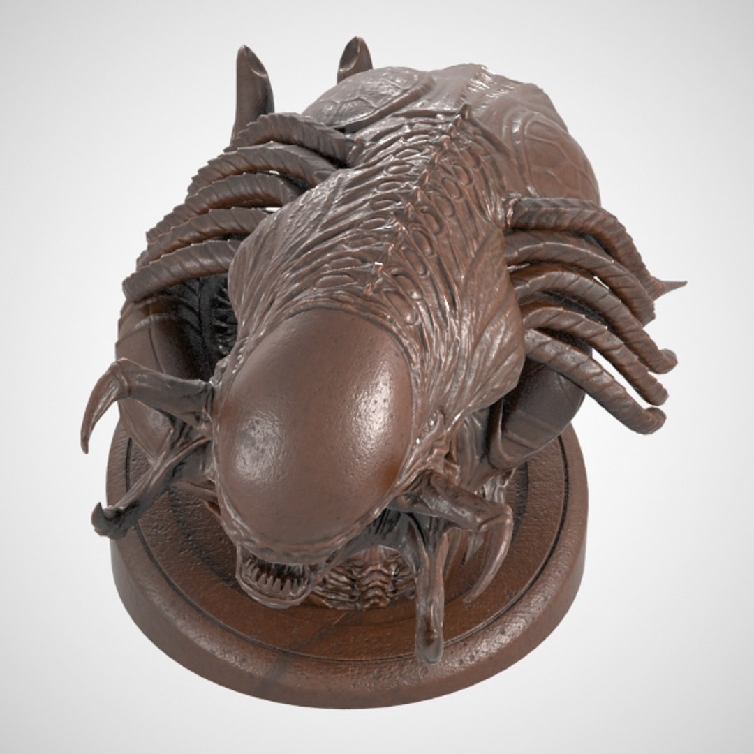 3d model predalien bust