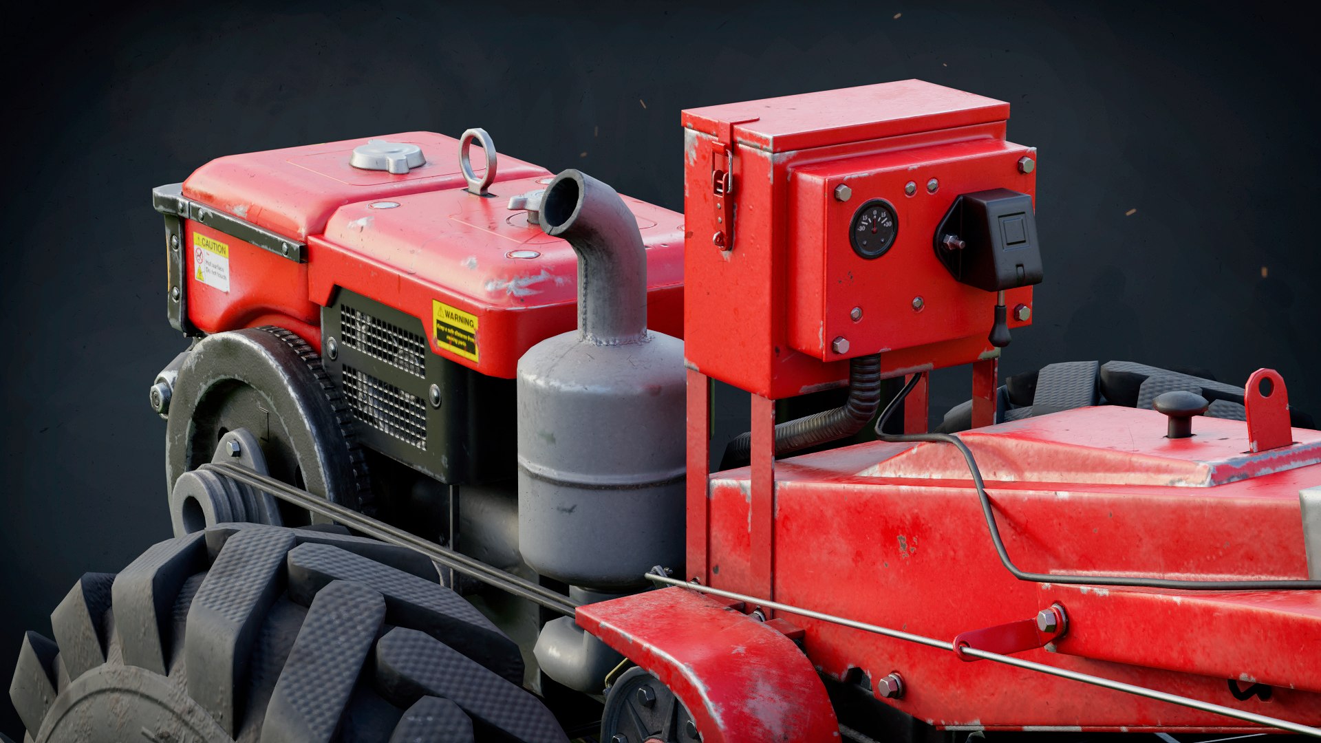 3D garden tractor gameready ar model - TurboSquid 1657362