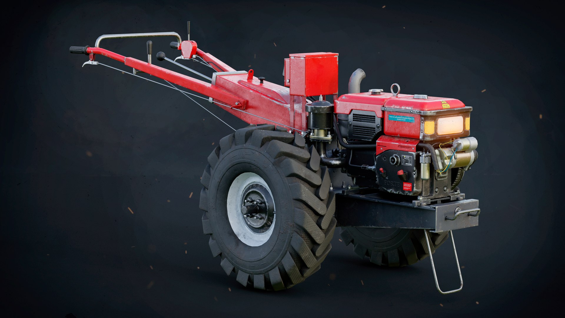 3D garden tractor gameready ar model - TurboSquid 1657362