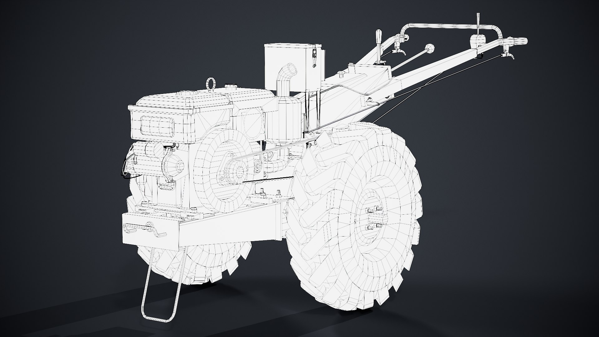 3D garden tractor gameready ar model - TurboSquid 1657362