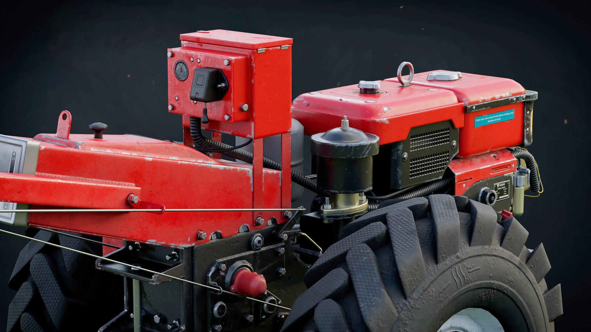 3D garden tractor gameready ar model - TurboSquid 1657362