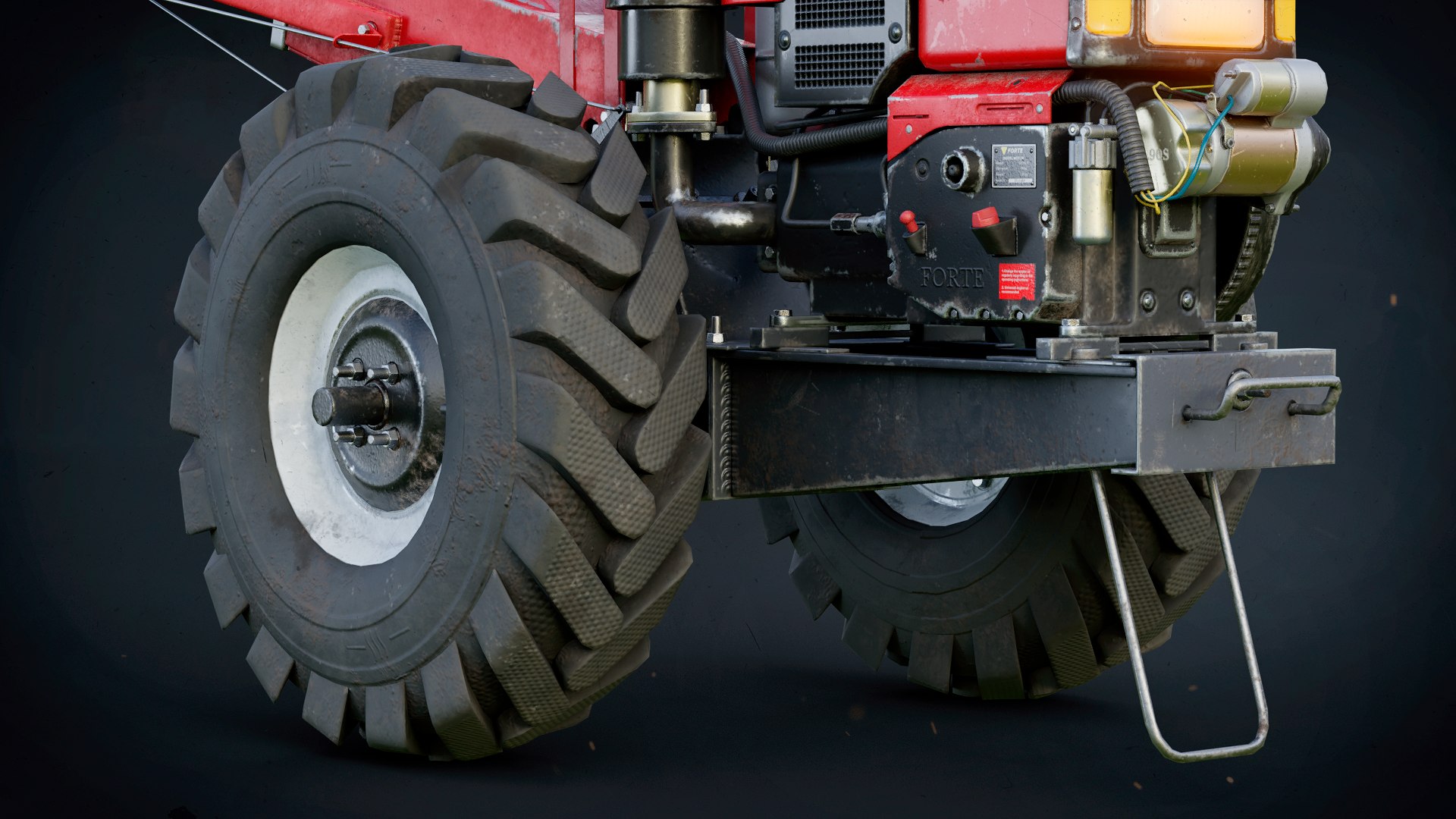 3D garden tractor gameready ar model - TurboSquid 1657362