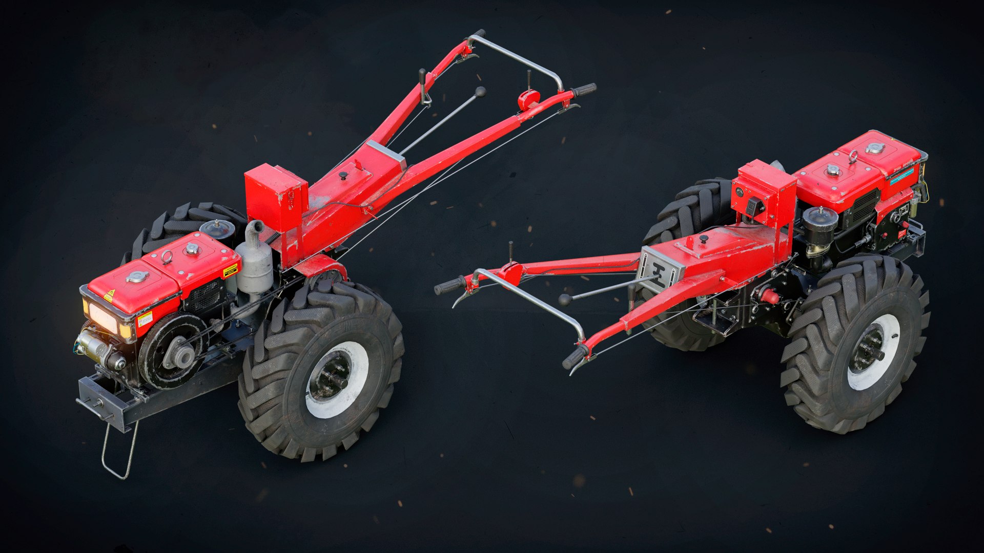 3D garden tractor gameready ar model - TurboSquid 1657362