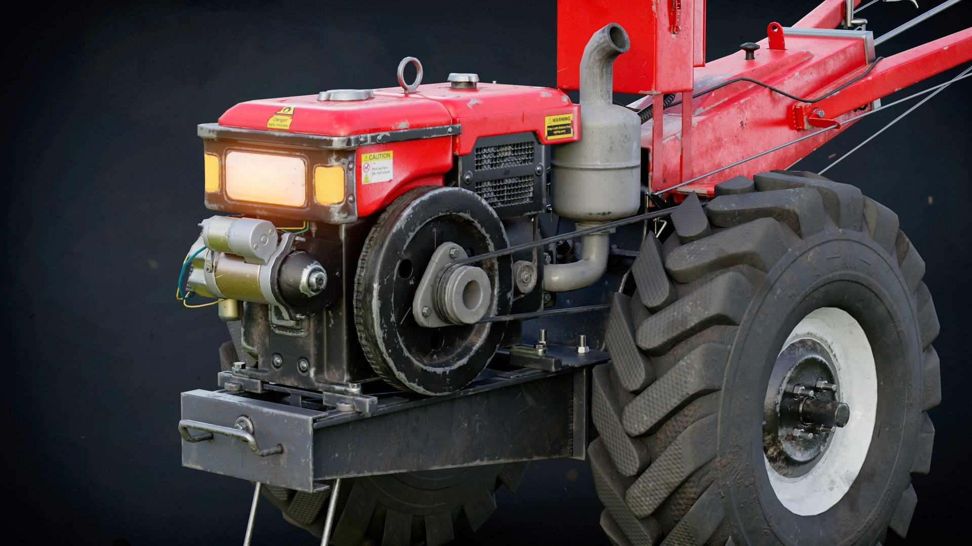 3D garden tractor gameready ar model - TurboSquid 1657362