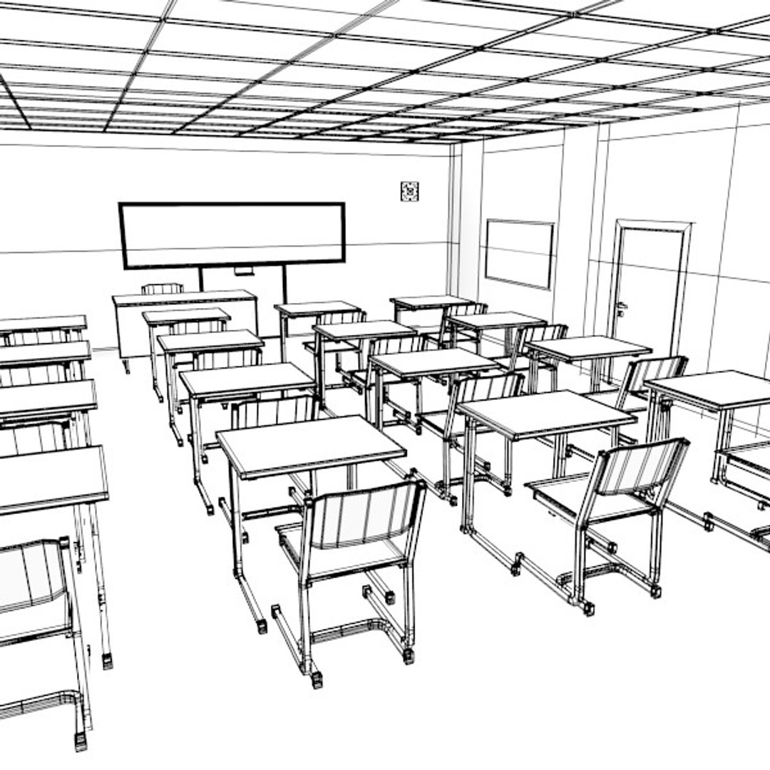 3d model classroom class room
