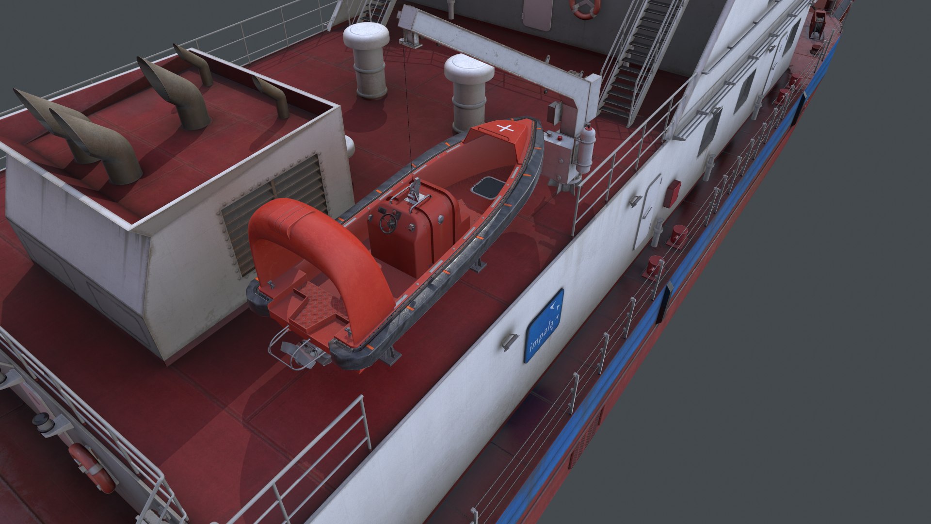 Pusher Tug Boat With Barge 3D Model - TurboSquid 2289245