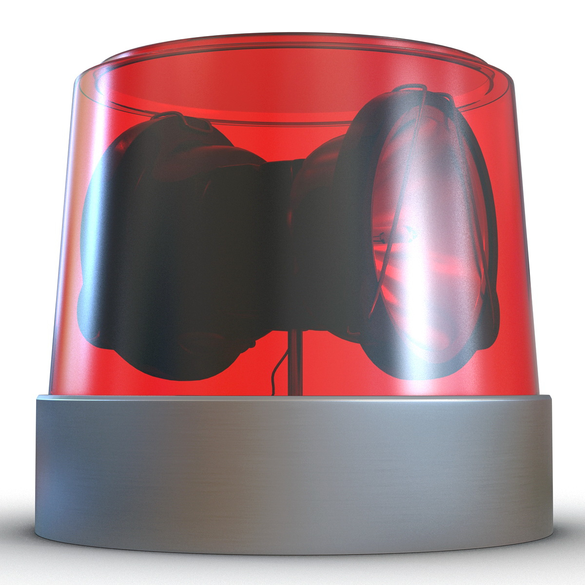 3d warning light red
