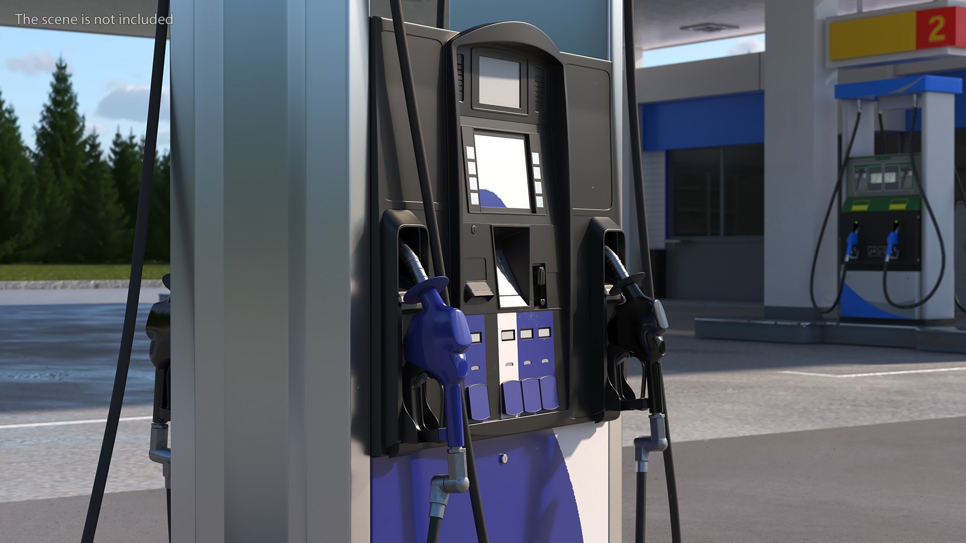 3D Gas Pump Blue Model - TurboSquid 2277635