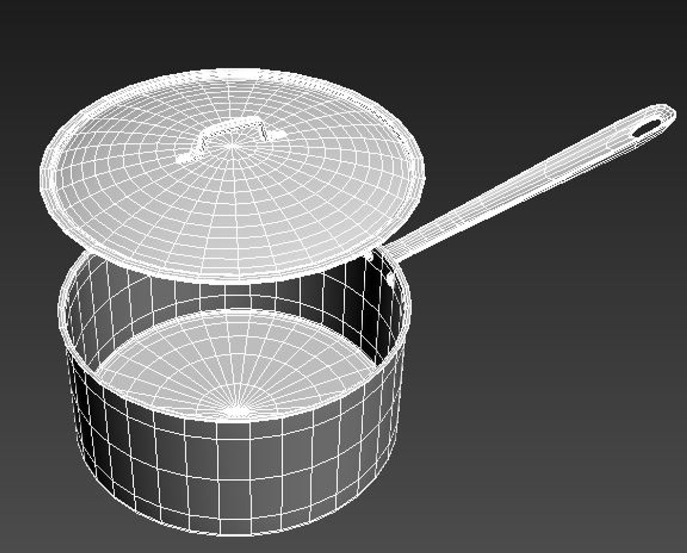 3d set pans pots model