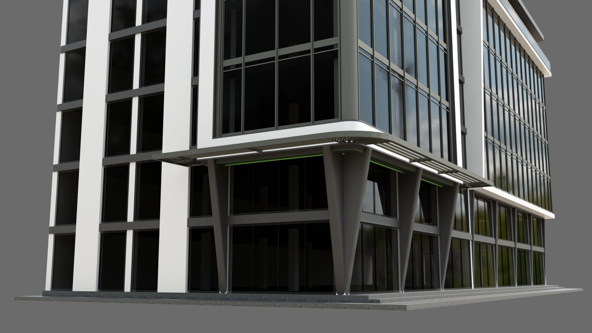 3D Office Building Model - TurboSquid 2029027