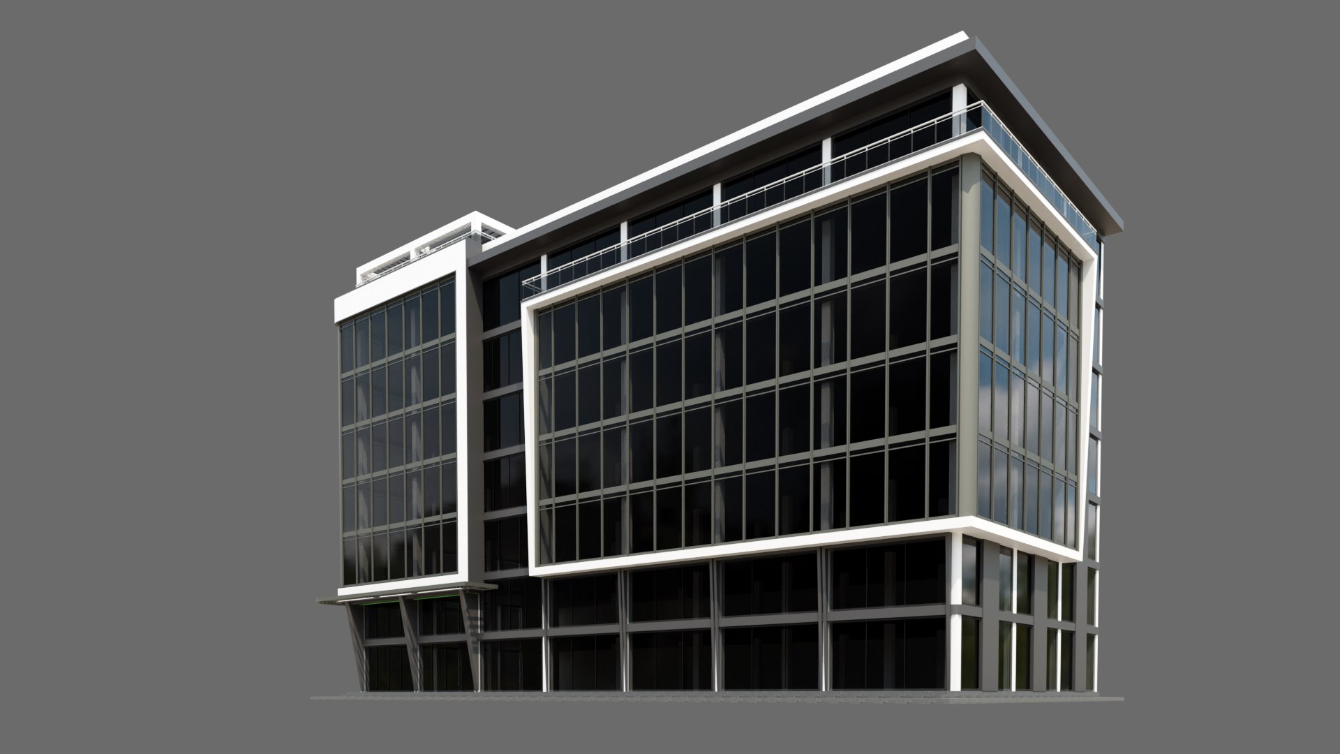3D Office Building Model - TurboSquid 2029027