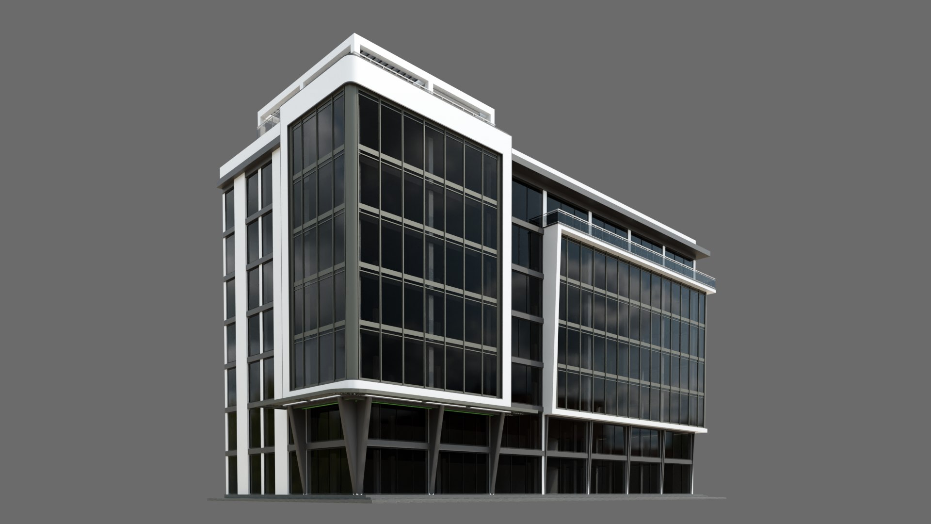 3D Office Building Model - TurboSquid 2029027