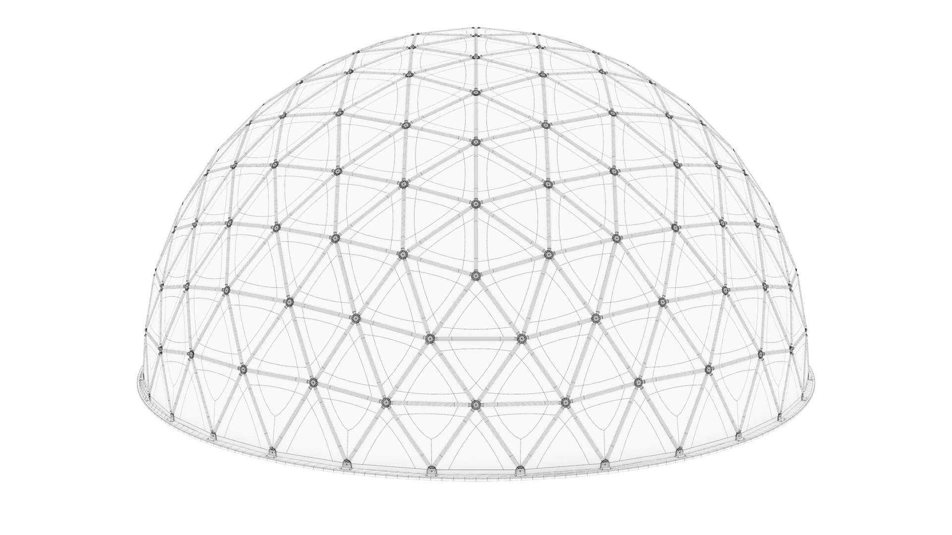 3D Geodesic Dome 02 - TurboSquid 2368403