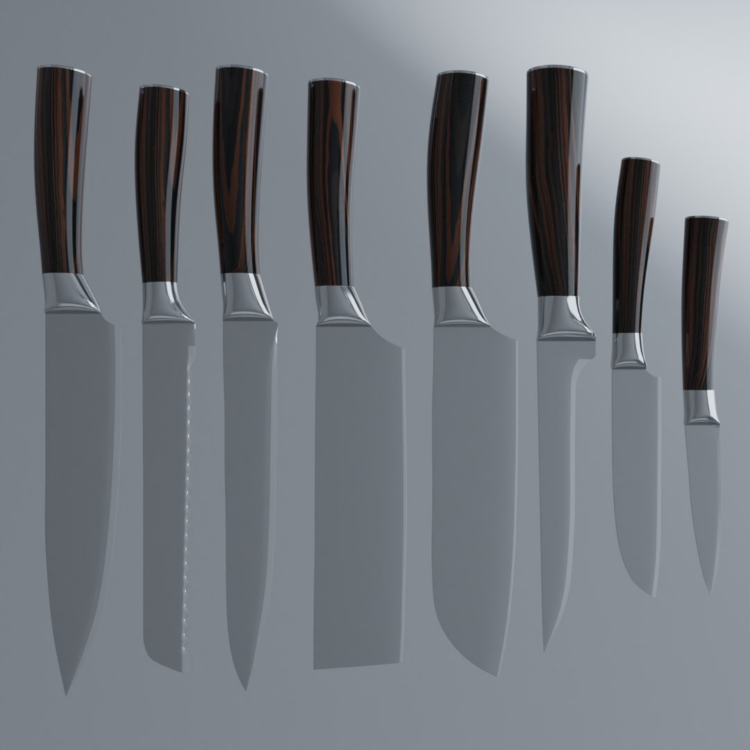 Kitchen Knives Collection 3D model - TurboSquid 2057267