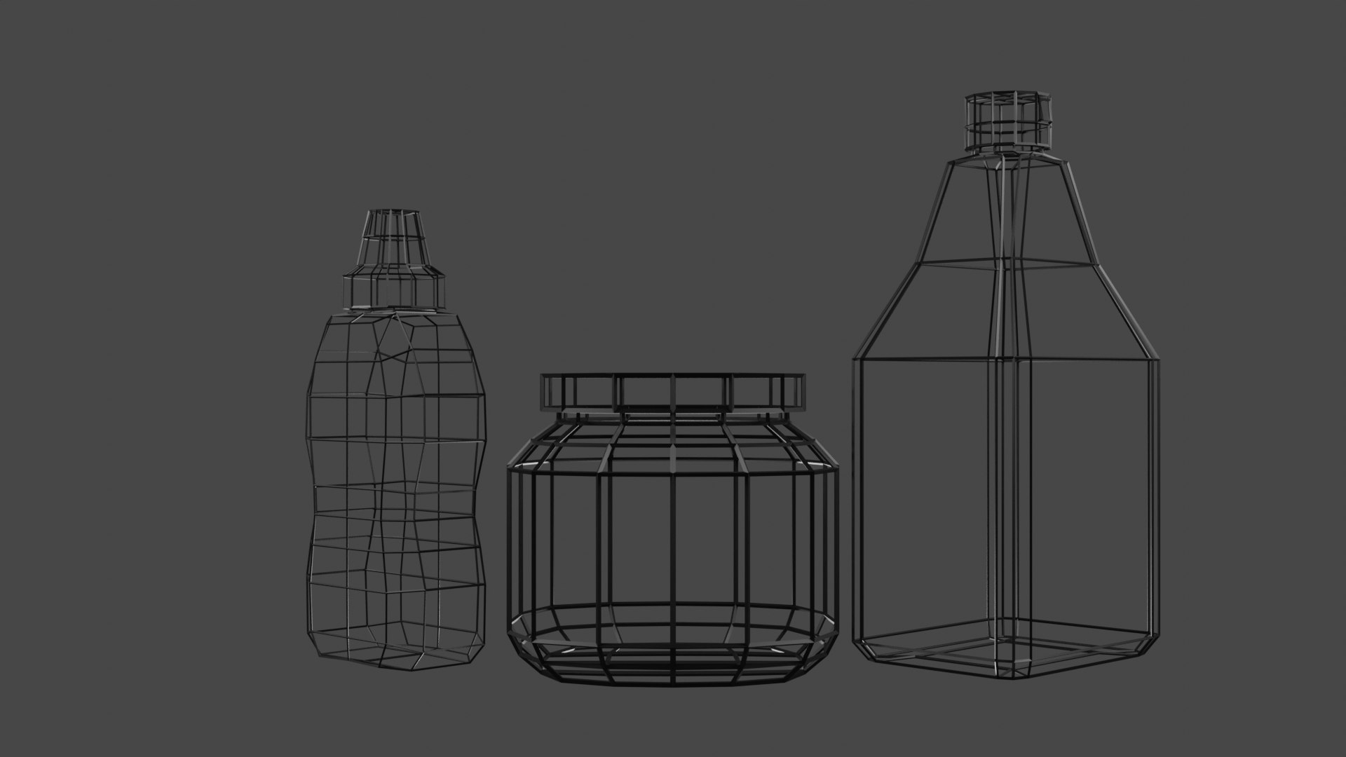 Low Poly Condiments Set 3D - TurboSquid 2055482