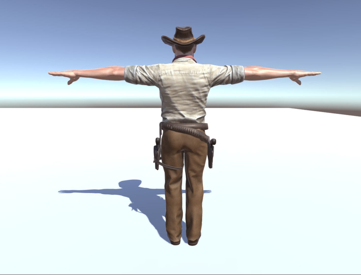 Western Cowboy Man 3d Model