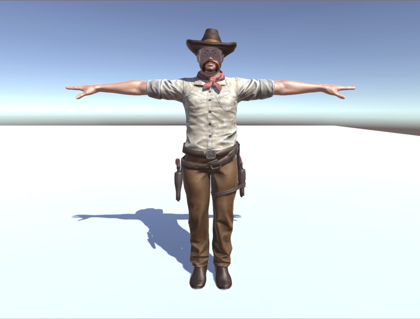 Western Cowboy Man 3d Model