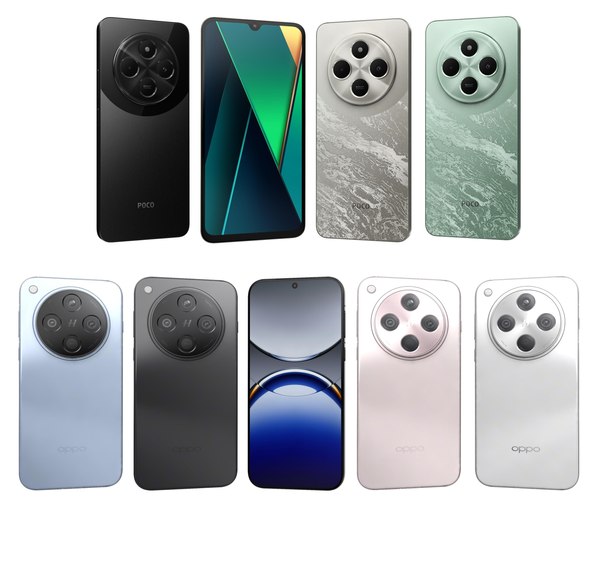 Xiaomi Poco C75 und Oppo Find X8 Turbo 3D Modell TurboSquid 2300546