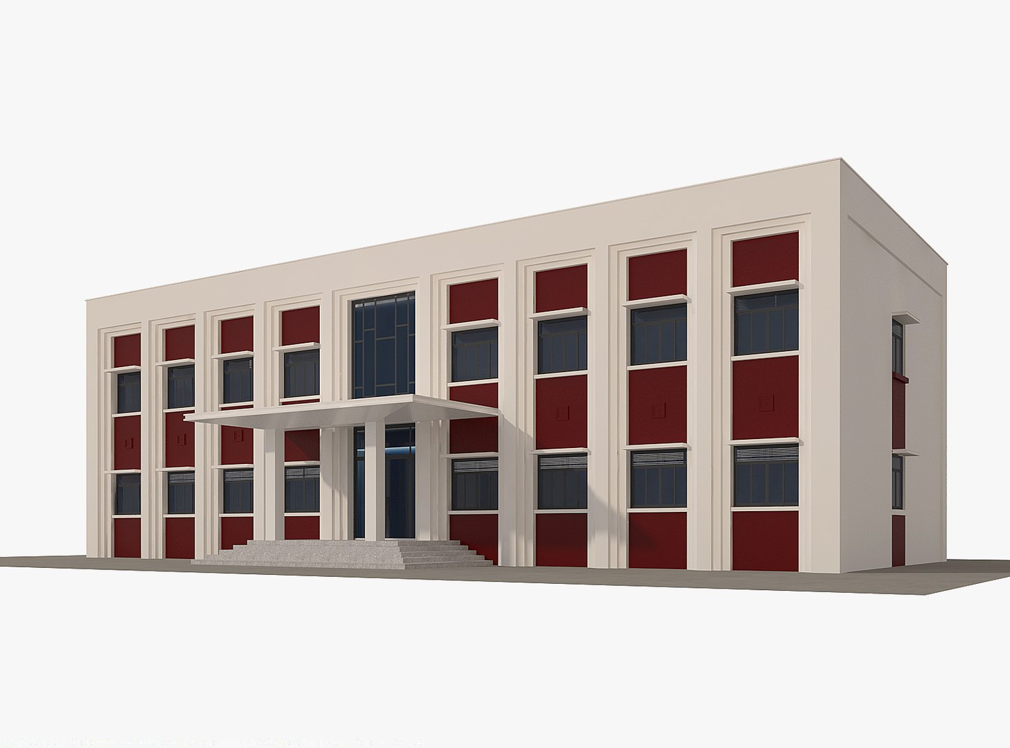 3D City Hall Municipal Building - TurboSquid 1598446