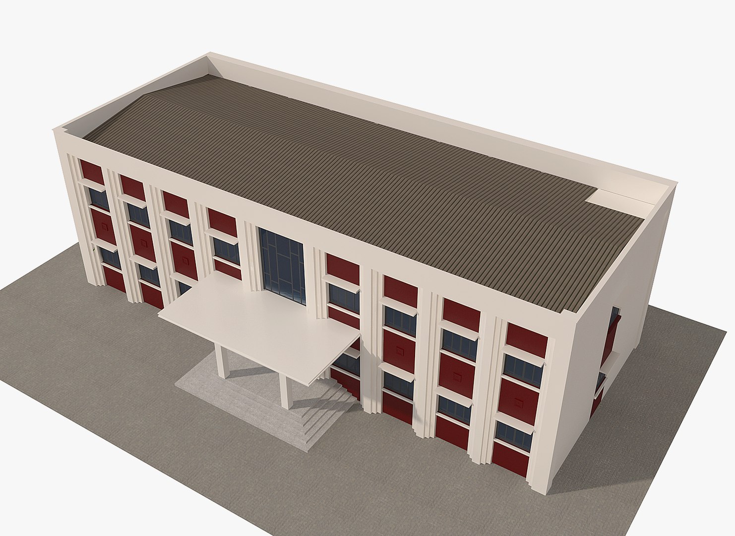 3D City Hall Municipal Building - TurboSquid 1598446
