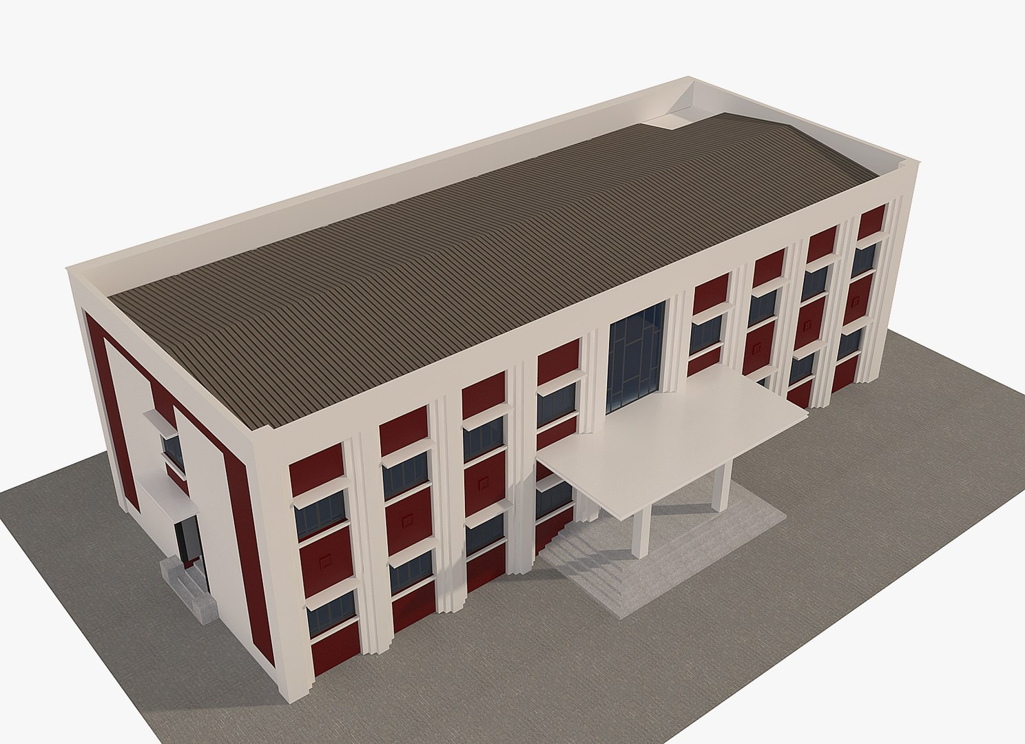 3D City Hall Municipal Building - TurboSquid 1598446
