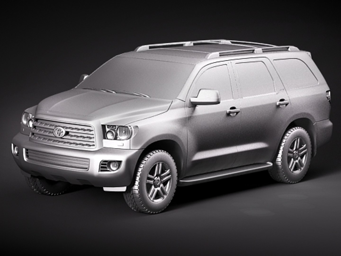 toyota sequoia suv 3d model