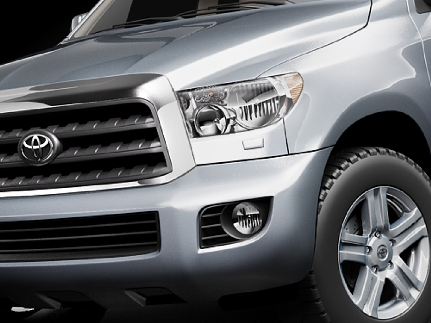 toyota sequoia suv 3d model