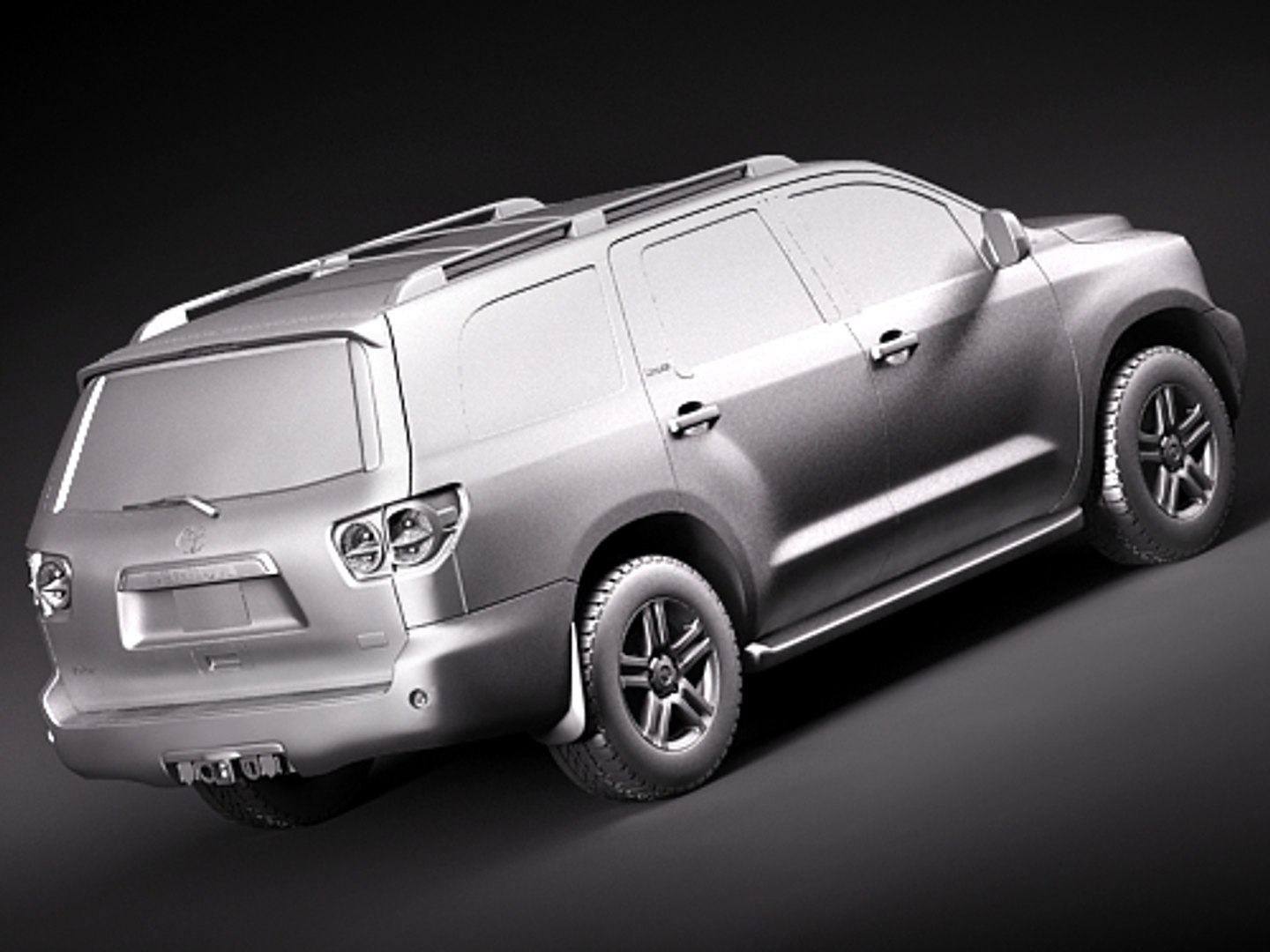 toyota sequoia suv 3d model