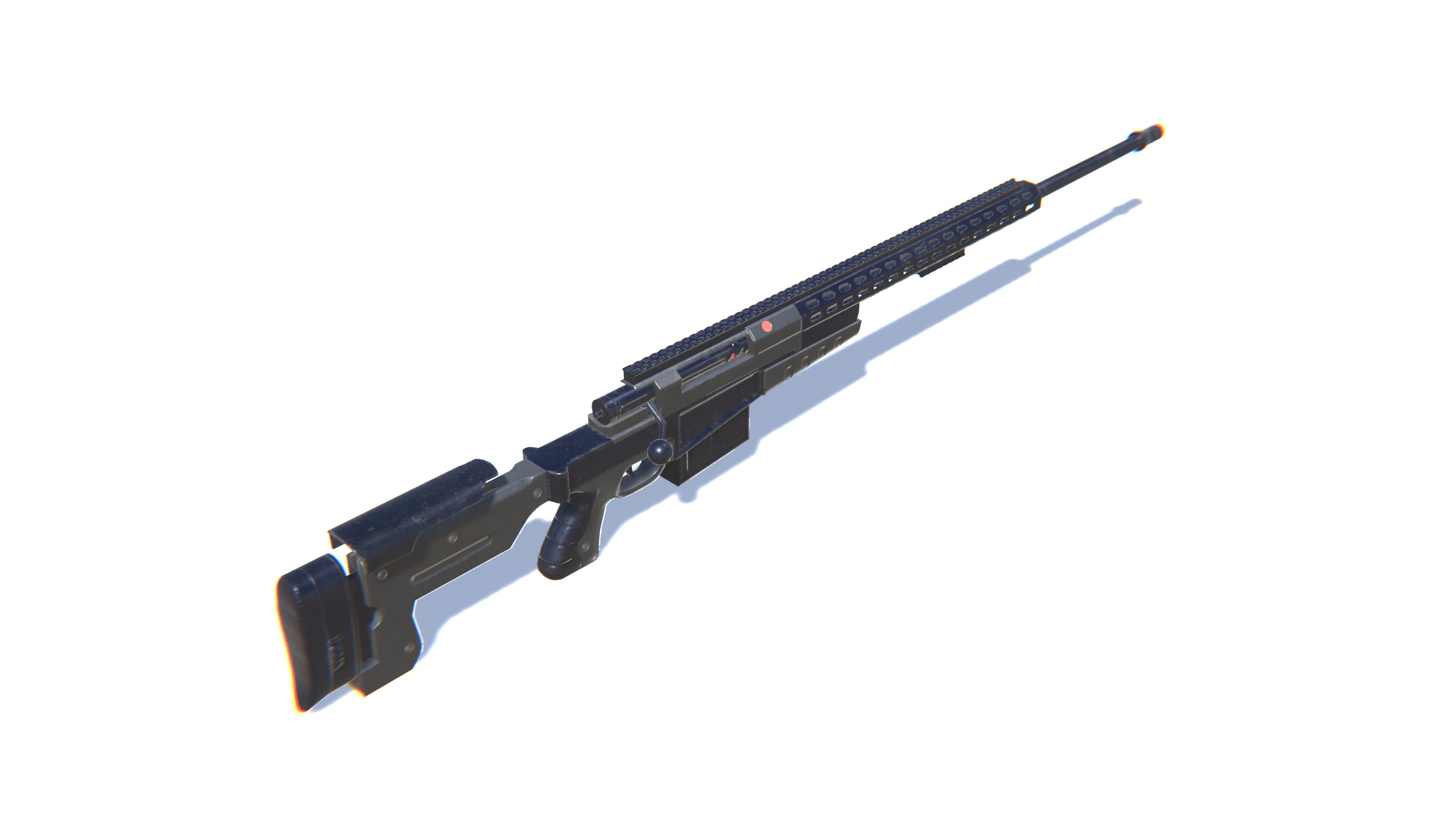 3D Sniper Rifle AX50 Low-poly model - TurboSquid 1800211