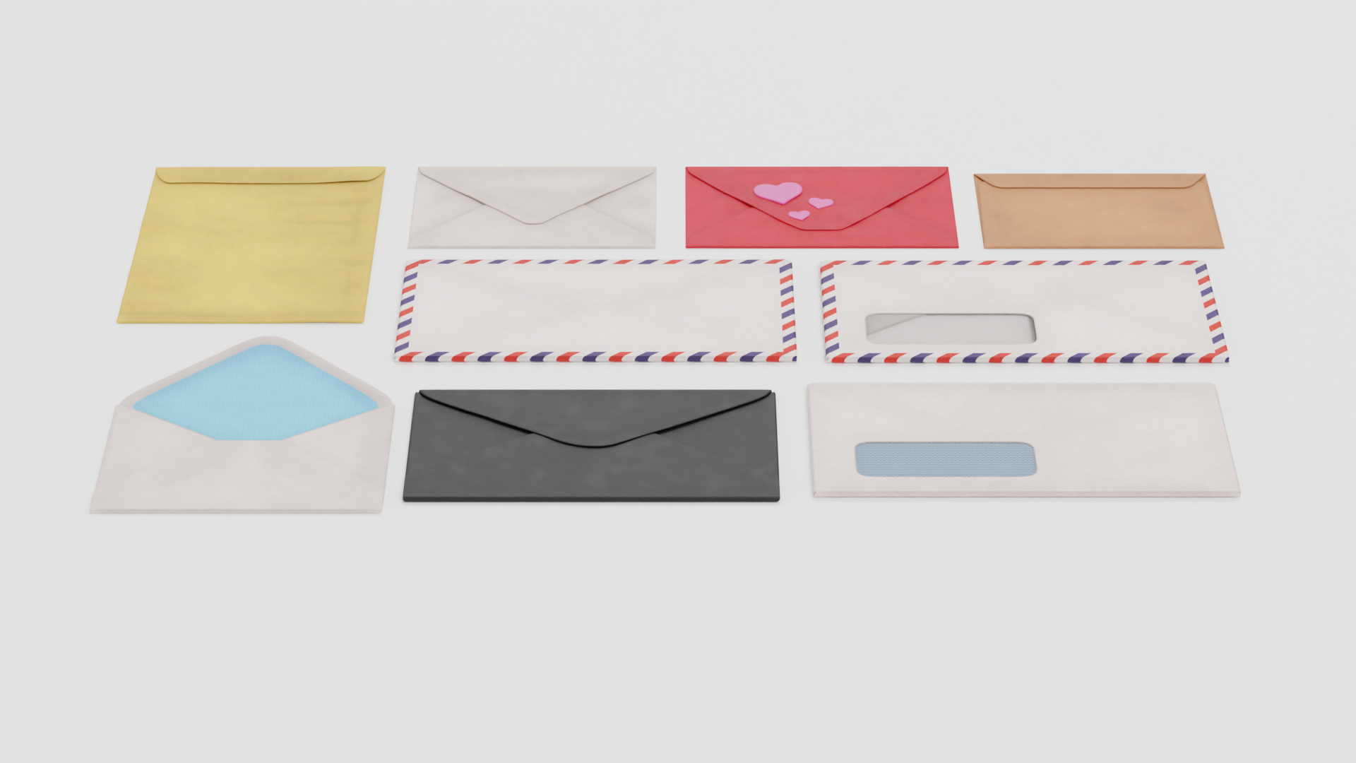 3D Envelope Paper Mail - TurboSquid 1692595
