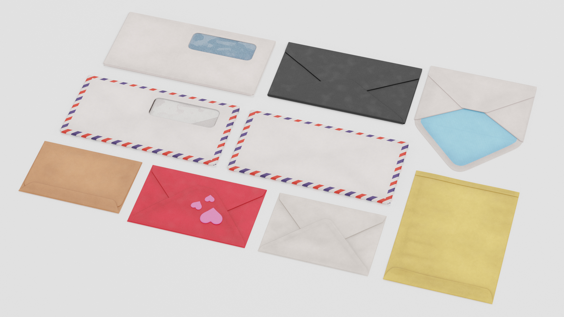 3D envelope paper mail - TurboSquid 1692595