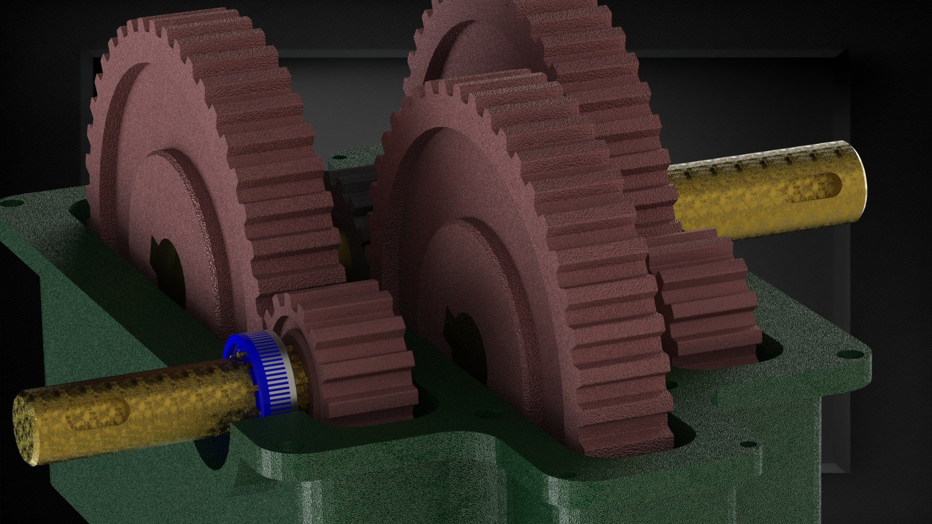 Spur Gear Speed Reducer 3D Model - TurboSquid 2348413