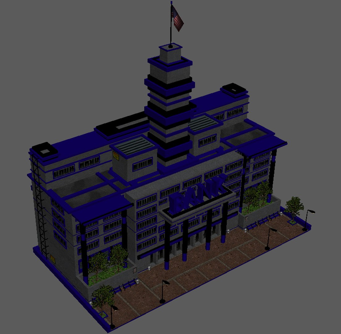 3d Model Bank Building