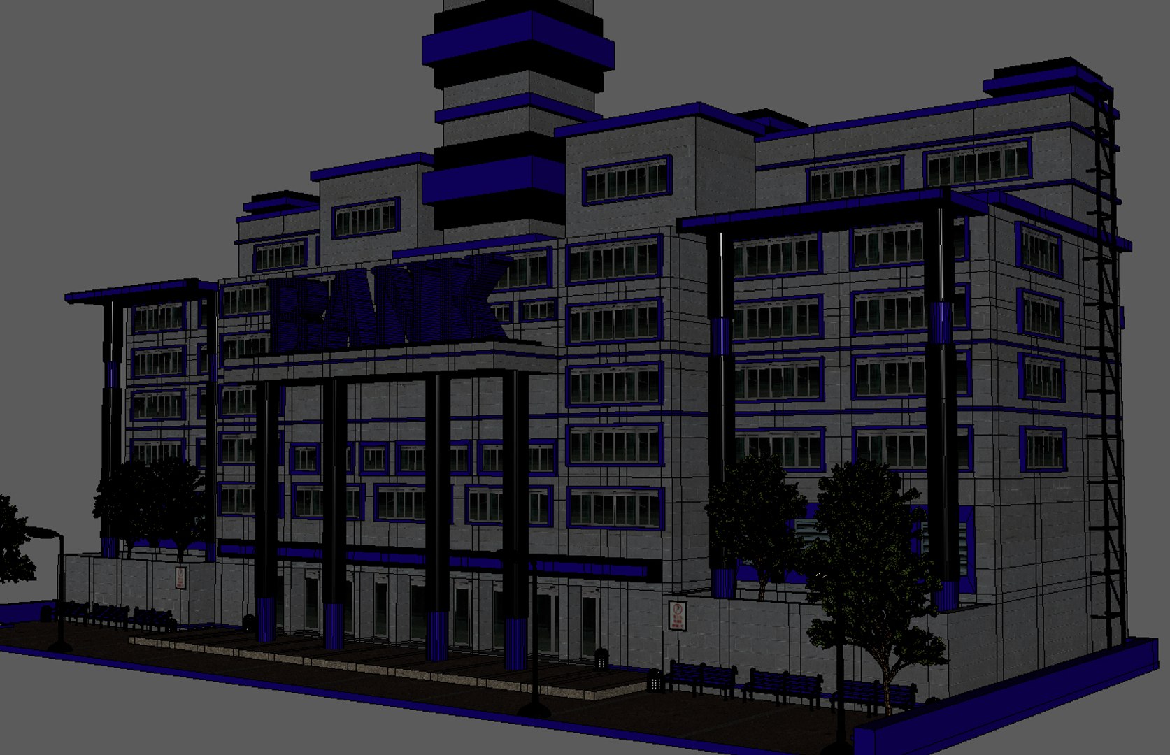 3d Model Bank Building