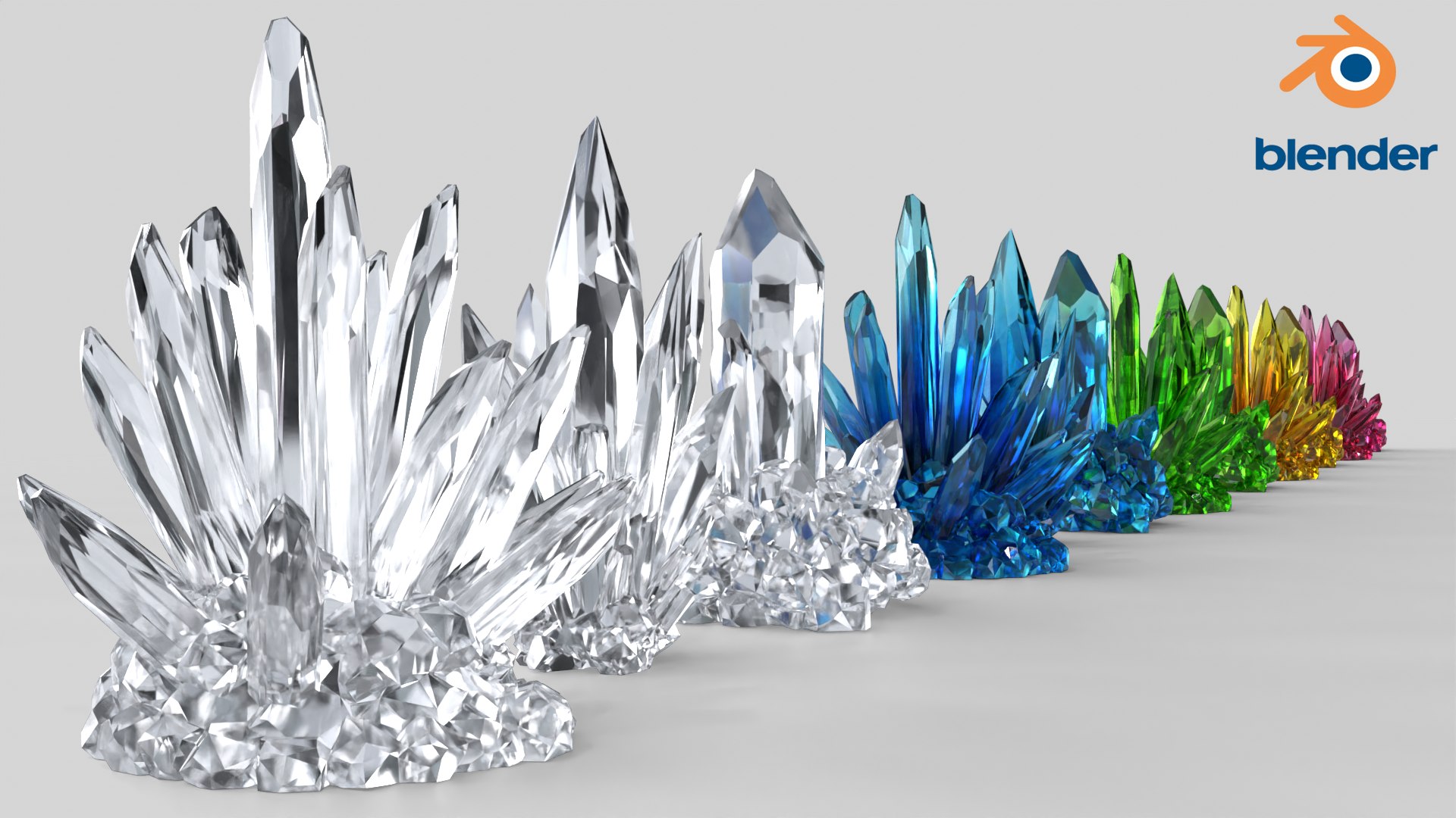 Crystal Color Big Collection 3D Model - TurboSquid 2154707