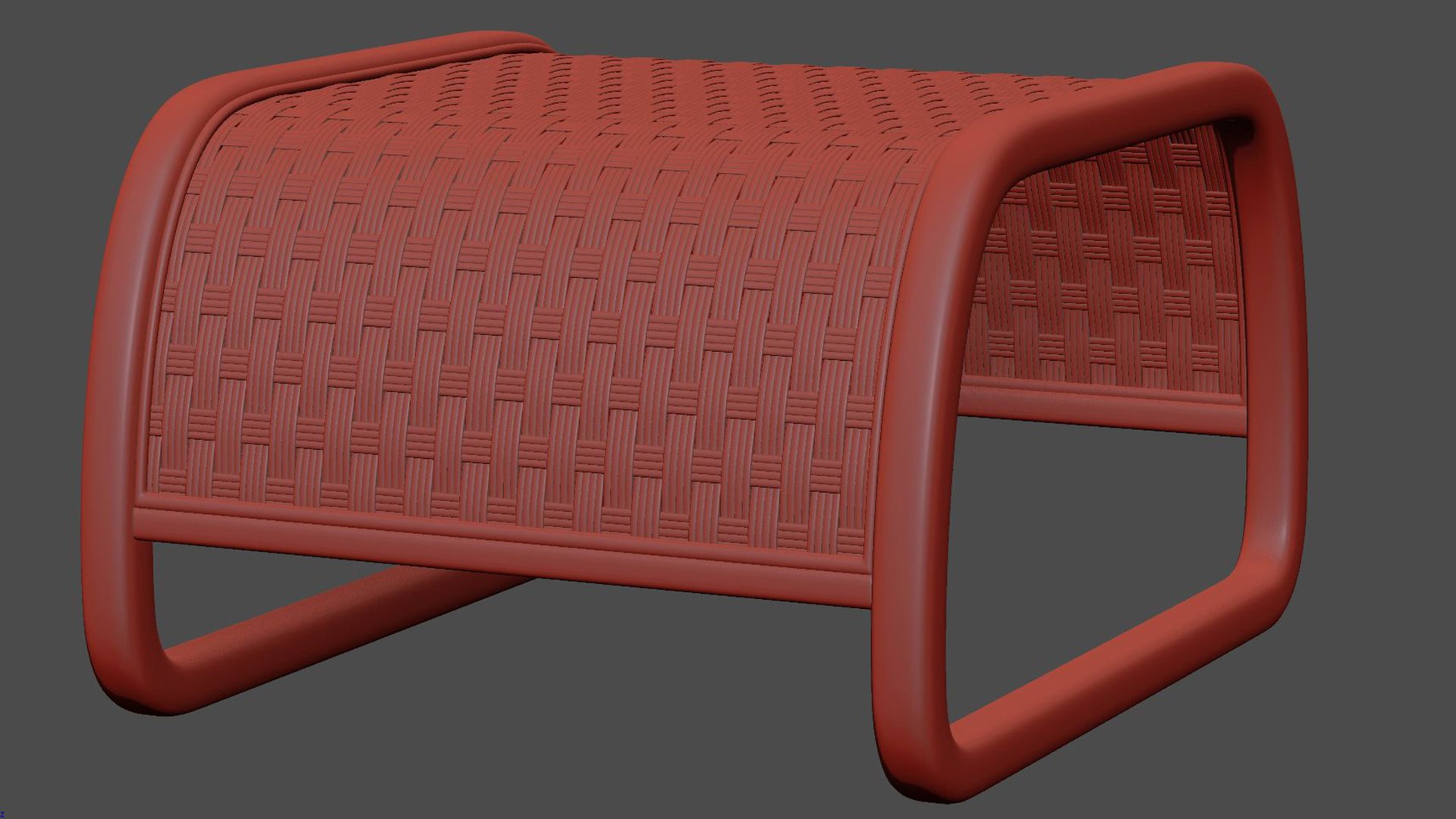 3D Lucy Rattan Ottoman By Bpoint - TurboSquid 2030824