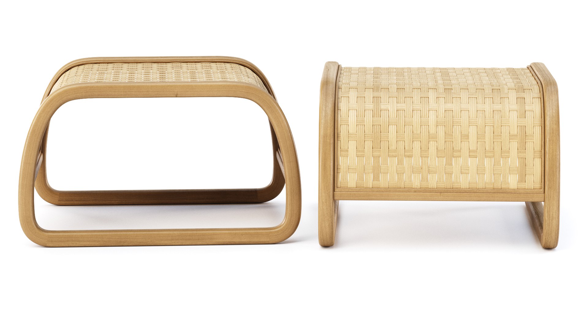 3D Lucy Rattan Ottoman By Bpoint - TurboSquid 2030824