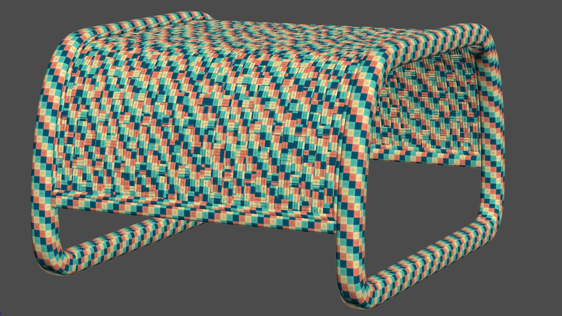 3D Lucy Rattan Ottoman By Bpoint - TurboSquid 2030824