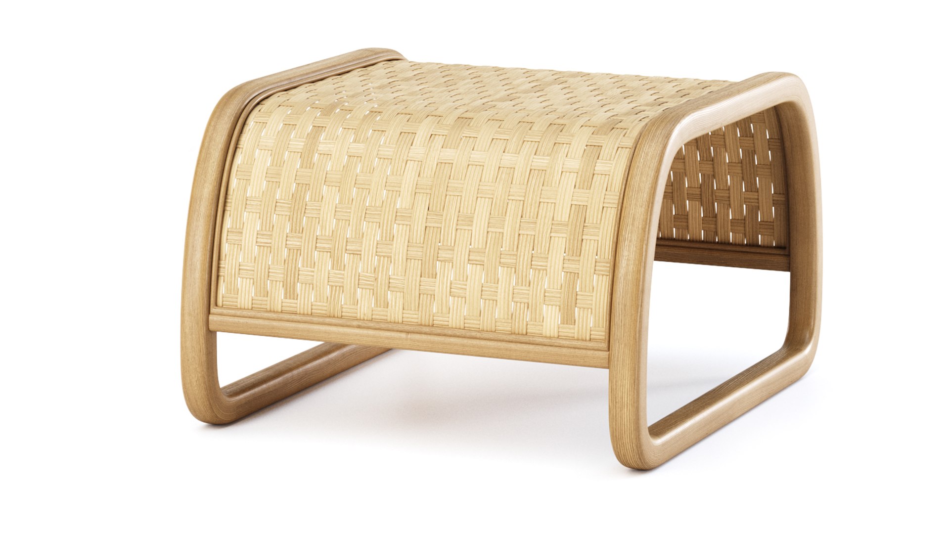 3D Lucy Rattan Ottoman By Bpoint - TurboSquid 2030824
