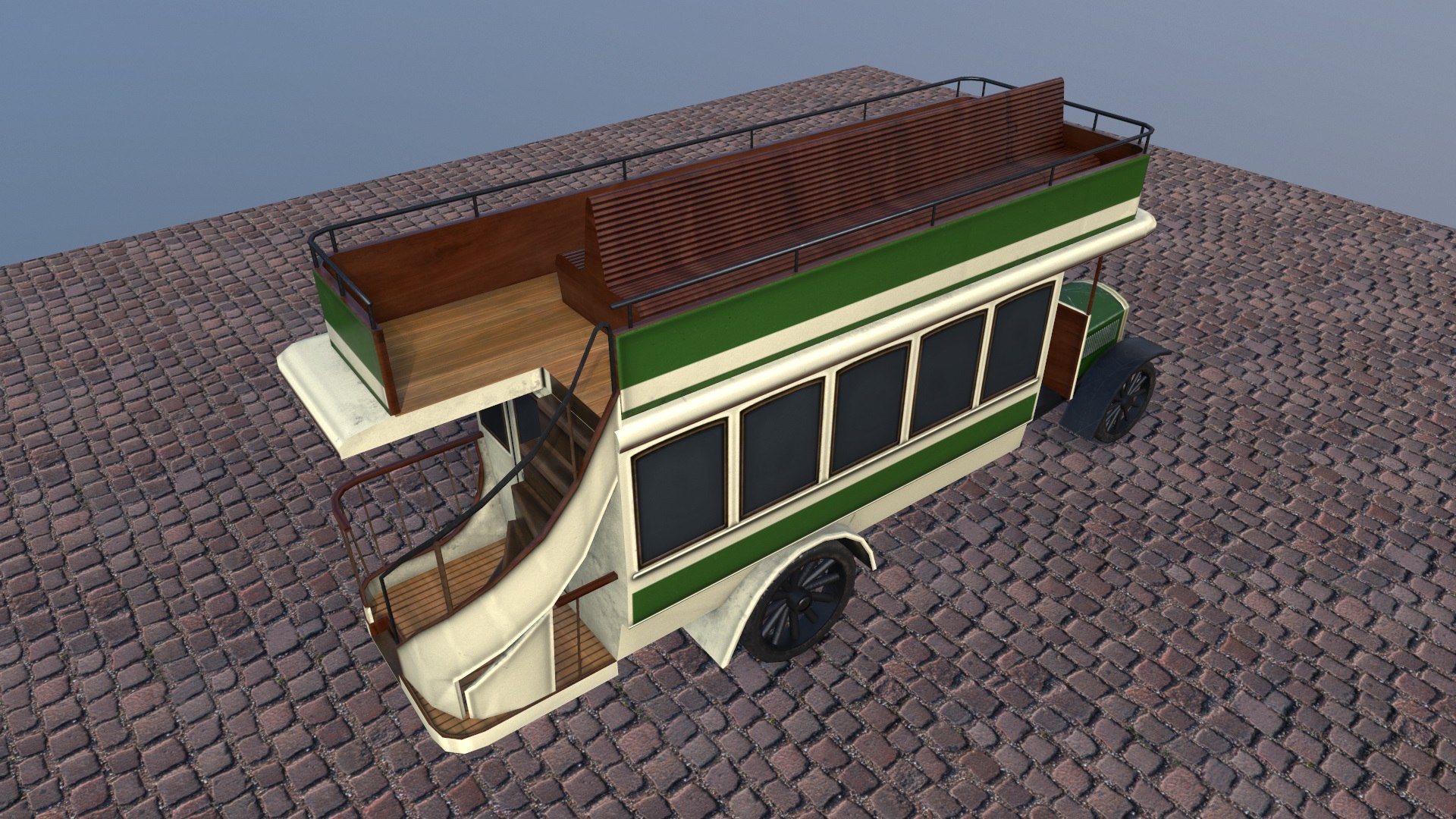Low-poly Bus Gaggenau C40 3d 3ds