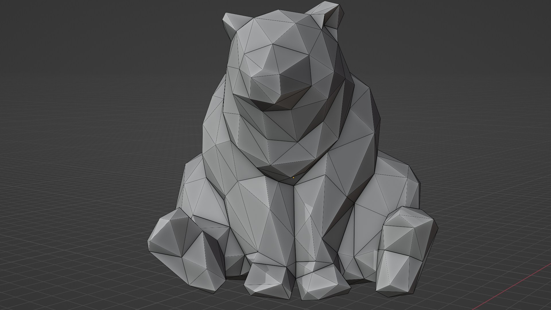 3D Printable Cute Low Poly Bear Model - TurboSquid 2397879