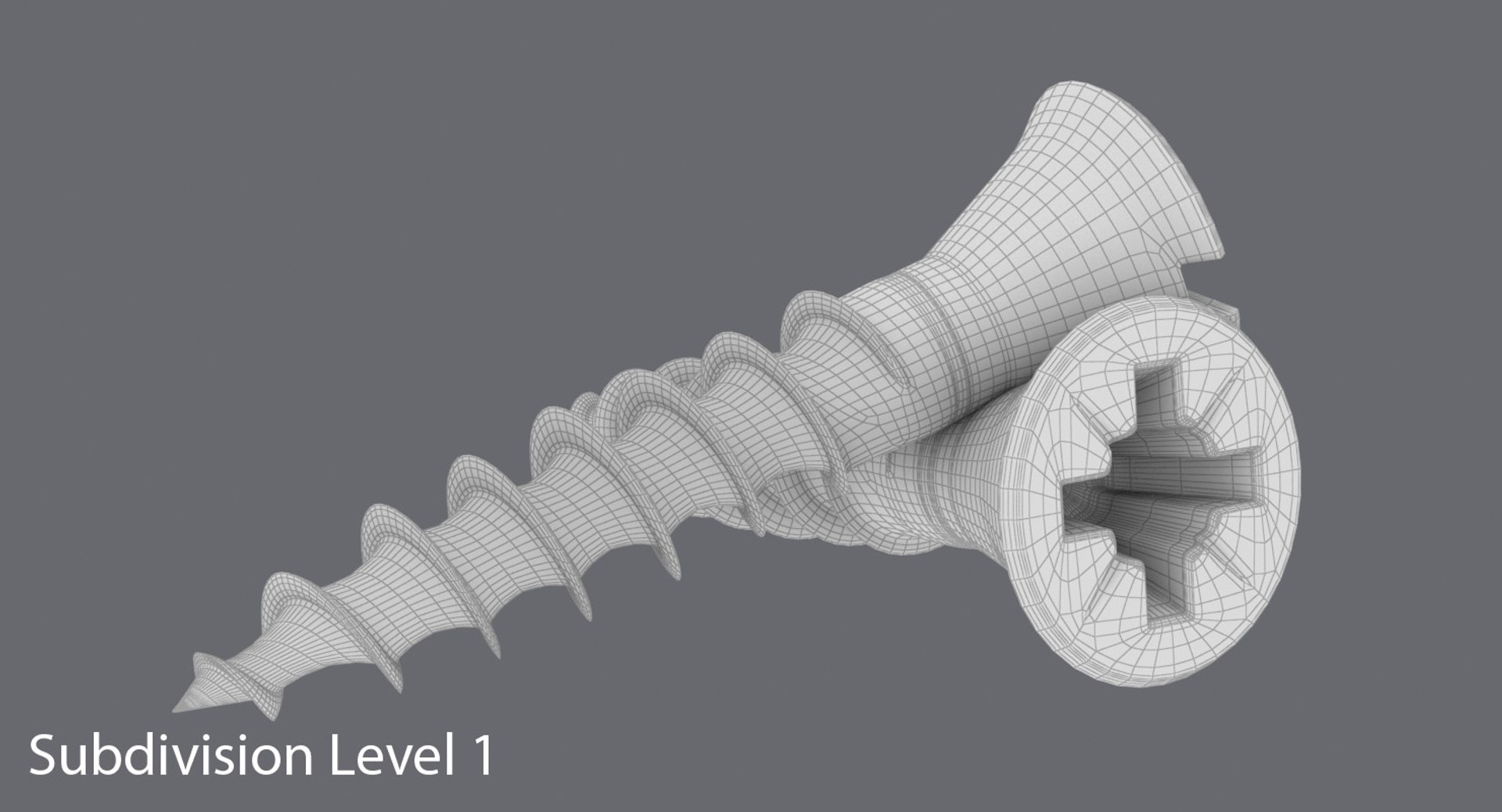 3d wood screws 1 inch model