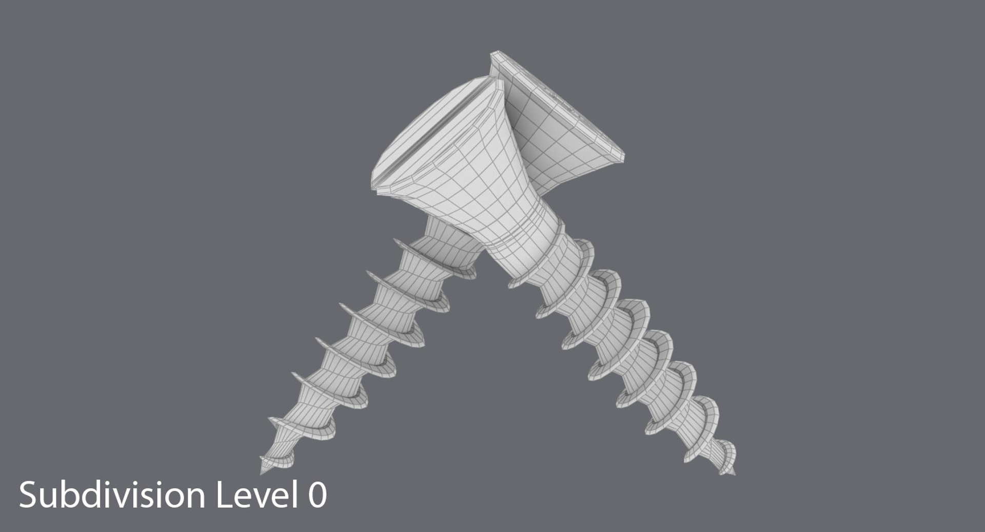 3d wood screws 1 inch model